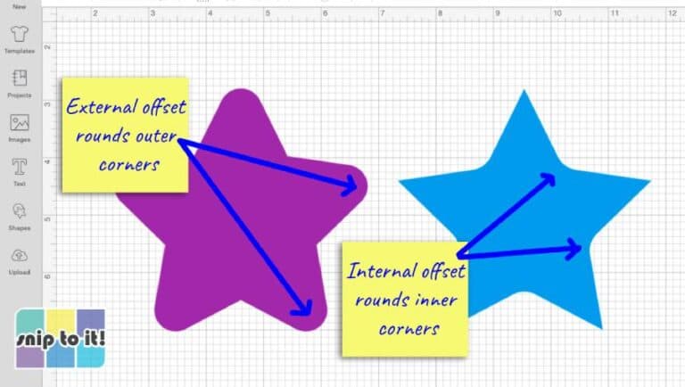 Cricut Offset Tutorial: Make Round Corners in Design Space - Snip to It!