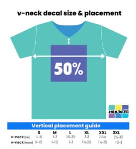 HTV Size Chart: Printable guide to shirt decal size - Snip to It!