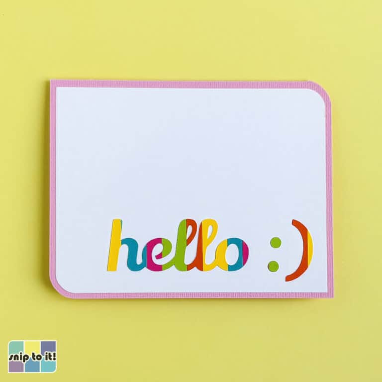 Bold & Colorful Inlay Cards with Cricut: No Dies Needed! - Snip to It!