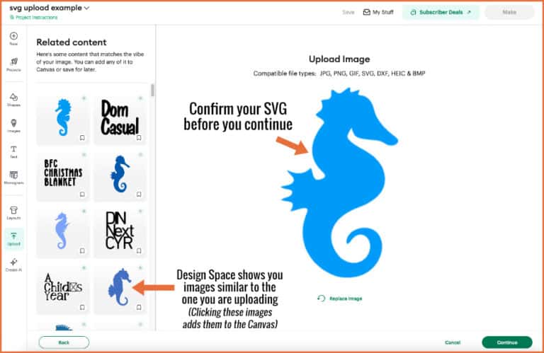 How to Upload SVG files to Design Space - Snip to It!